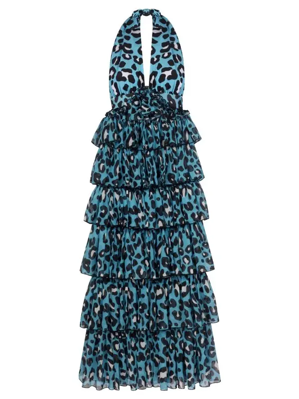 NUR KARAATA Florentina Leo Dress - Blue