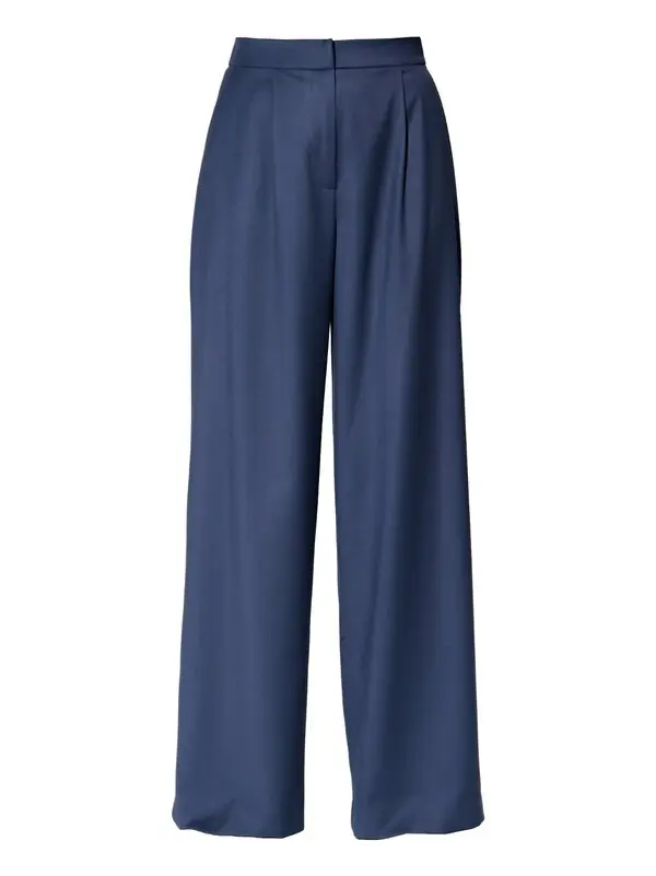 AGGI BY HALEWSKI Ophelie Moonlight Wide High Waist Suit Trousers - Blue