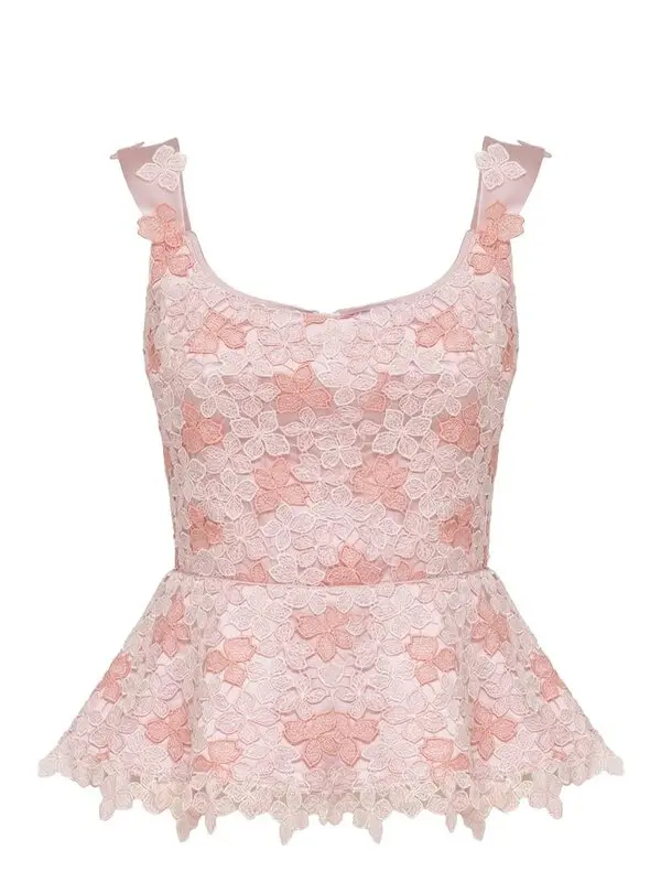 GEORGETTE Belle Peplum Corset - Pink