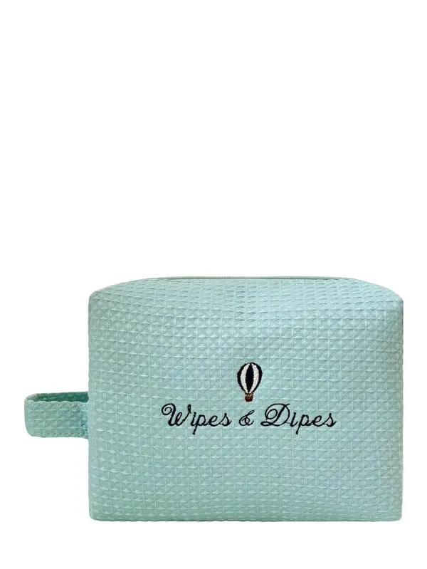 LILLY LOVES Waffle Wipes And Dipes Pouch - Blue