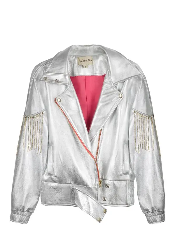PALOMA LIRA Leather Jacket - Silver