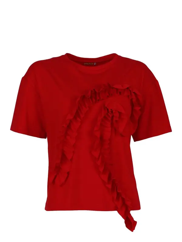 LALIPOP DESIGN Viscose-blend Short Sleeve T-shirt - Red