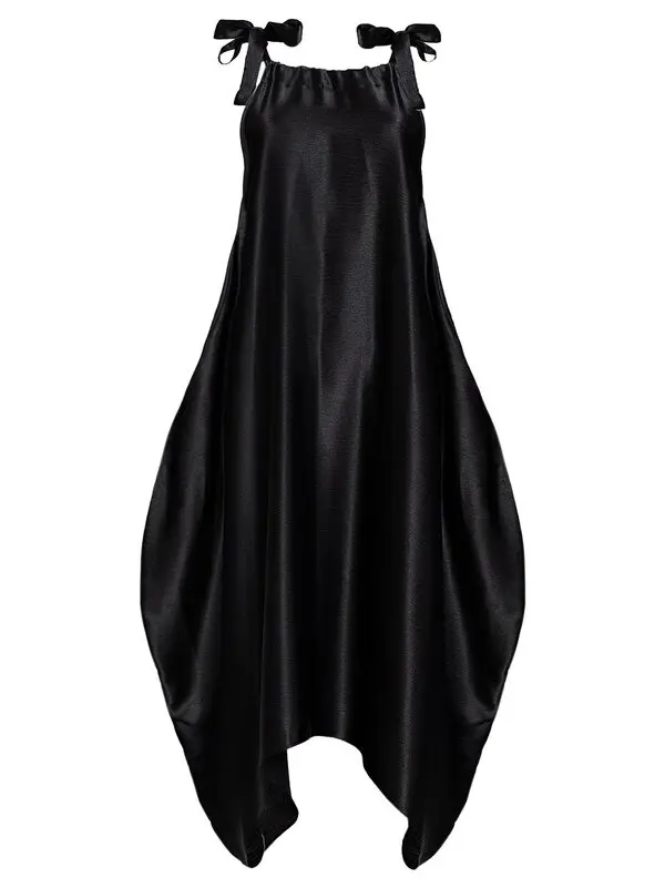 BIANCA POPP Semiballoon Dress With Ribbons - Black