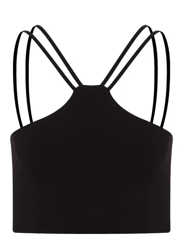 MAAN ISTANBUL Thin Strap Crop Top E'dream - Black