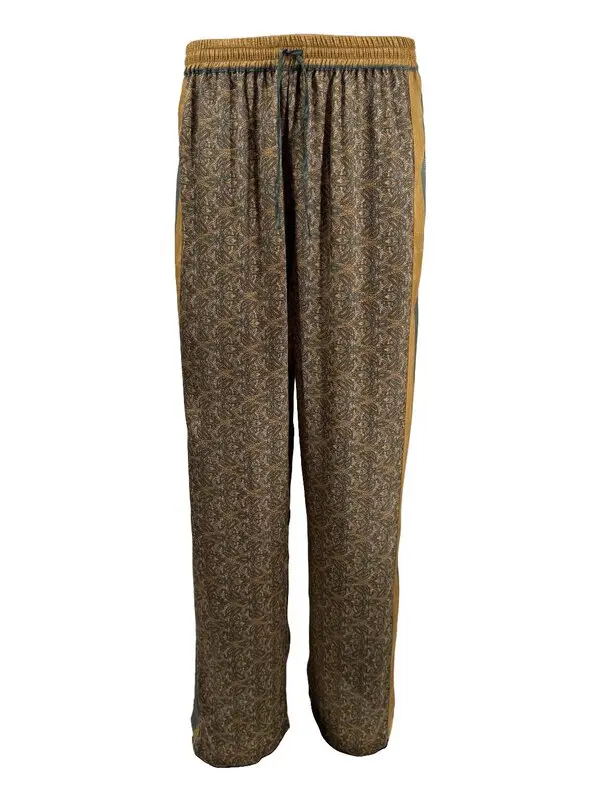 MONZLAPUR NEW YORK Paisley Motif Pant With Stripe Mustard - Gold