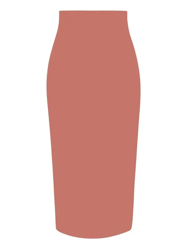 TIA DORRAINE High-waist Pencil Midi Skirt Dusty Rose - Pink