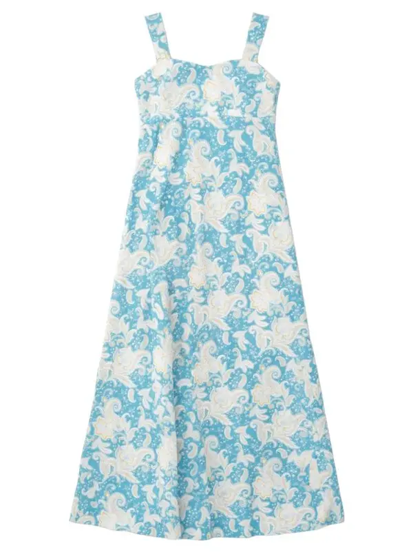 HOUSE OF GL Salene Cotton Sleeveless Maxi Dress - Blue