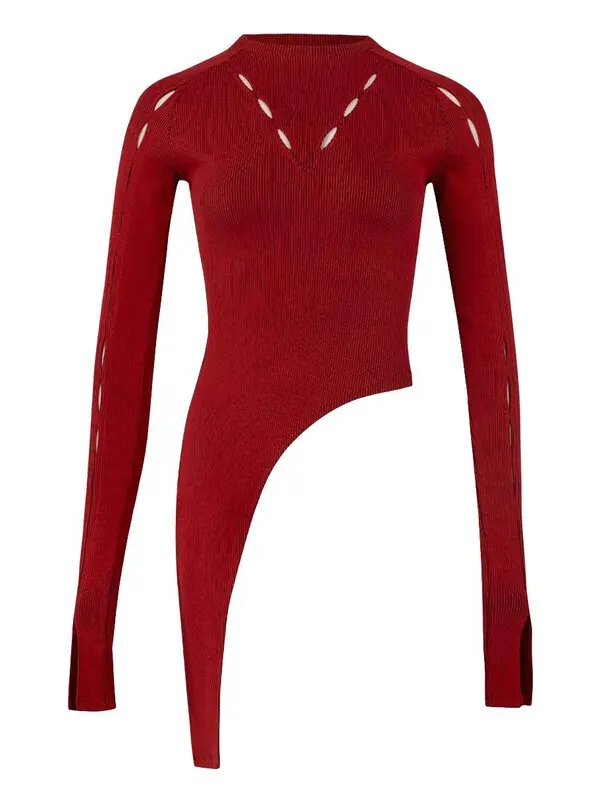 PCFG Your Itch Two Tones Rib Top - Red