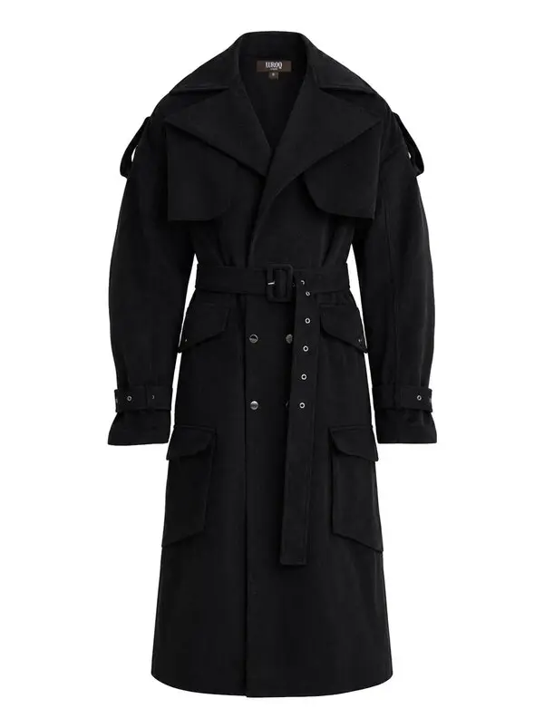 LUROQ LONDON Textured Utility Trench - Black