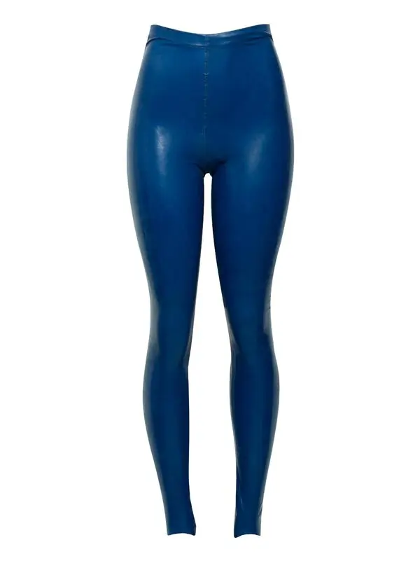 PALOMA LIRA Latex Leggings - Blue