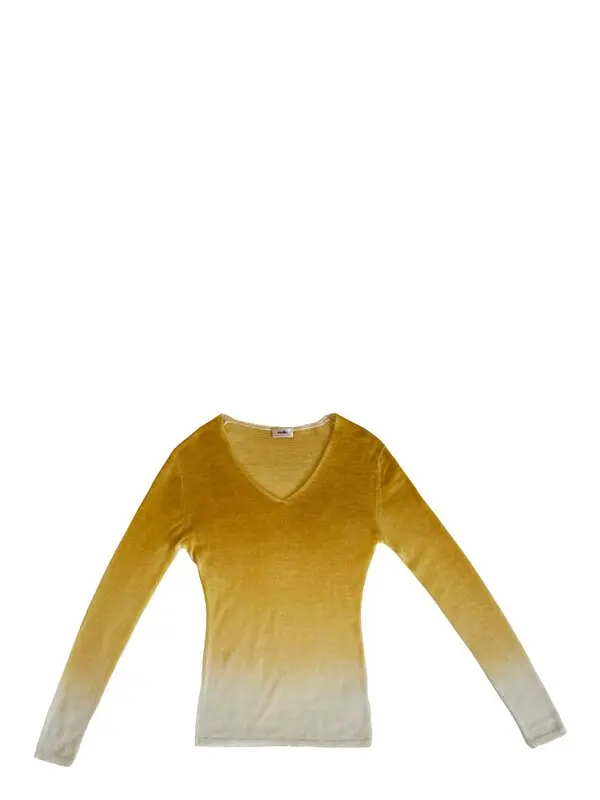 VANILLA&CHOCOLATE V Neck Under Jacket Sweater Lemon V Sorbet - Yellow