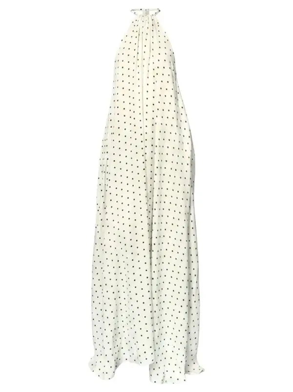ALOMA STUDIO Volupté Maxi Dress Polka Dot - White