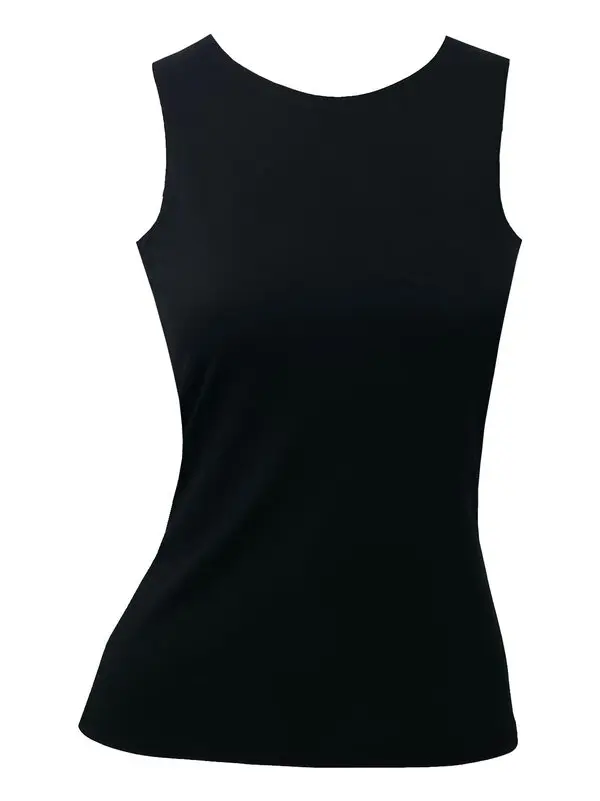 ME & THEE Pardon My French Muscle Back Top - Black
