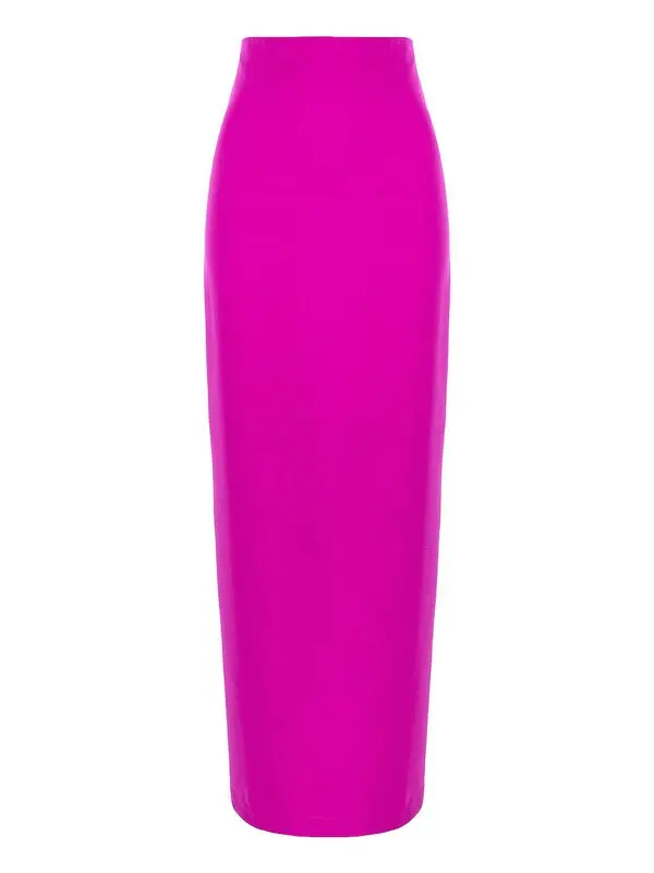 CONCEPT A TROIS Magenta High-waisted Skirt - Pink