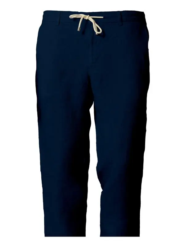 Jacques Zolty Nicolas Linen Trousers Navy - Blue