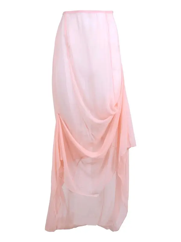 Natalia Petruch Sonia Silk Chiffon Draped Skirt - Pink