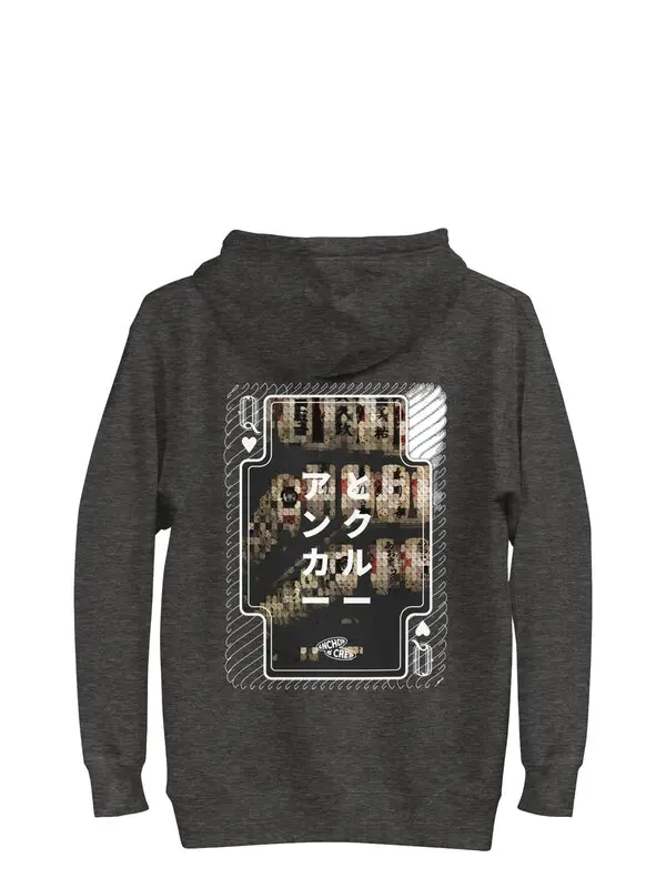 ANCHOR & CREW Heather One Japan Gurafiku Cotton Blend Hoodie - Black