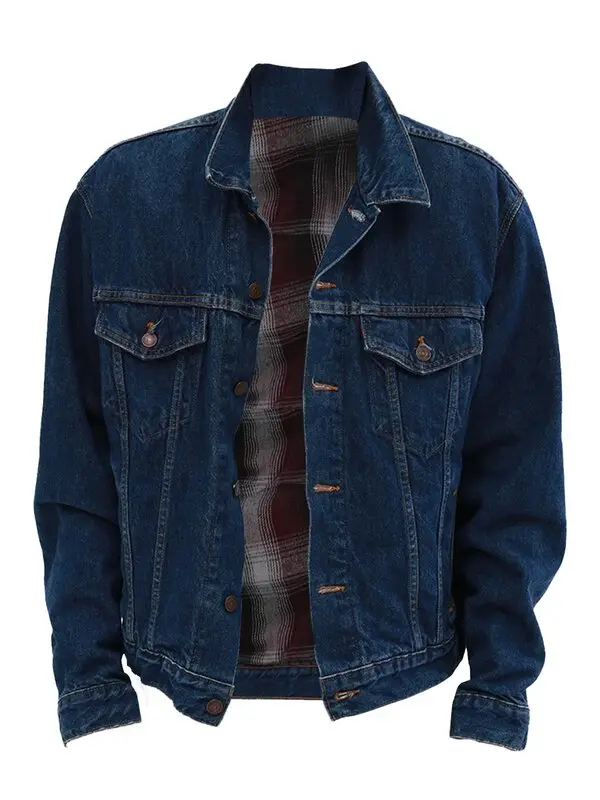 QUILLATTIRE Customised Vintage Levis Denim Jacket - Blue