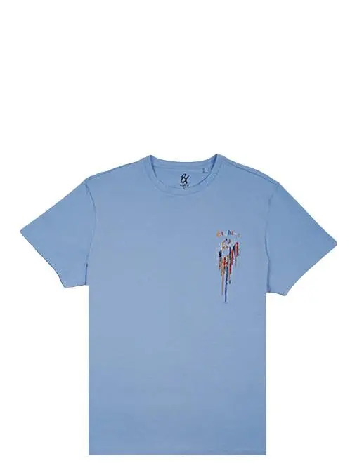 EIGHT X Contents Under Pressure Graphic T-shirt Light - Blue