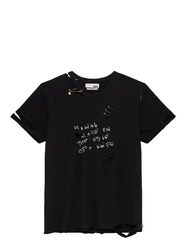 COME ON April Skies Organic Cotton T-shirt - Black