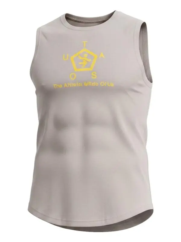Chuks Collins Logo Printed Tank Top Gray Diffusion Collection - Grey