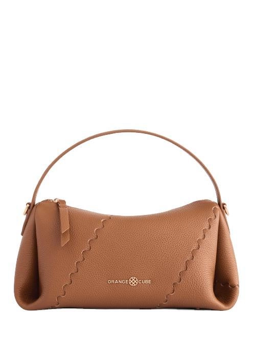 ORANGE CUBE Mosaic Baguette Bag - Brown