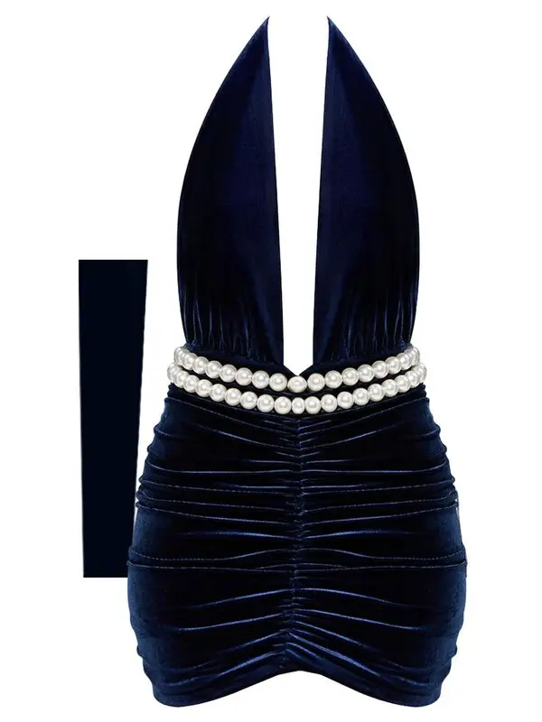 NUR KARAATA Amour Royale Dress - Blue