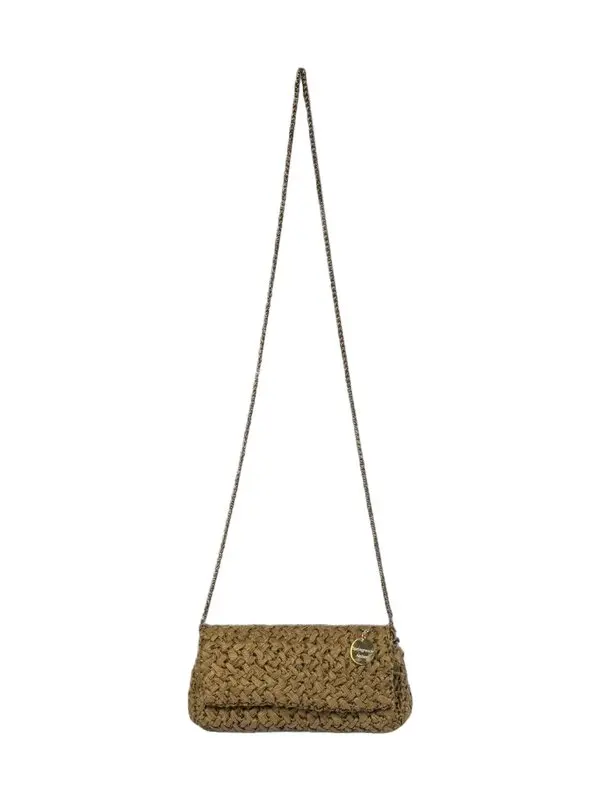 SPRINGMOONATELIER Raffia Shoulder Bag - Green