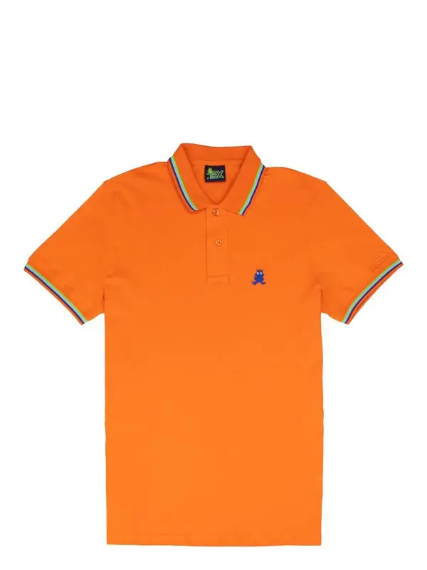 EIGHT X Corsica Frog Slim Fit Polo - Orange
