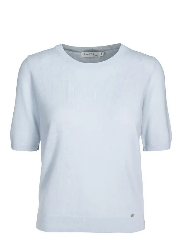 TIRILLM Alina Cashmere T_ Shirt- Light - Blue