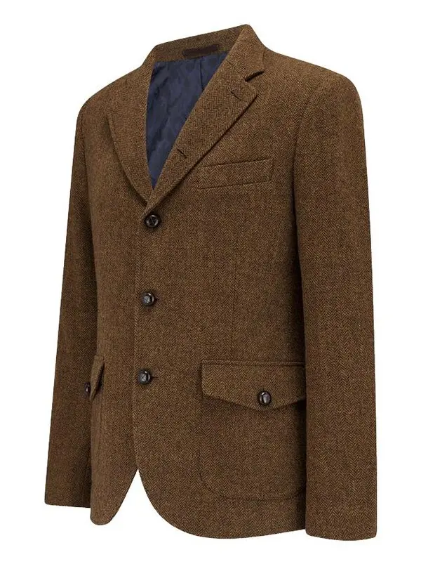 GUARDS LONDON Allenby Tweed Blazer - Brown