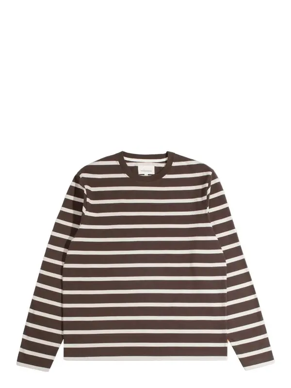 FAR AFIELD Breton Stripe T-shirt - Brown