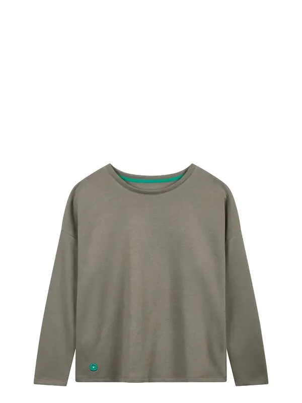 LOUNGERS Boxy Sweatshirt Taupe - Grey
