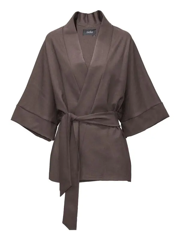NOLA Kimono Jacket Taupe - Brown