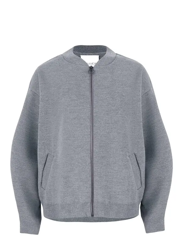 SALANIDA Onda 100% Merino Bomber Jacket Light - Grey