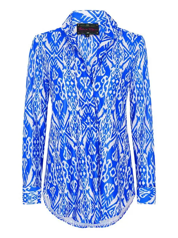 BEATRICE VON TRESCKOW Ikat Print Santorini Shirt - Blue