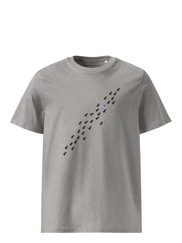 ANCHOR & CREW Heather Ants Where's William Going? Organic Cotton T-shirt - Grey