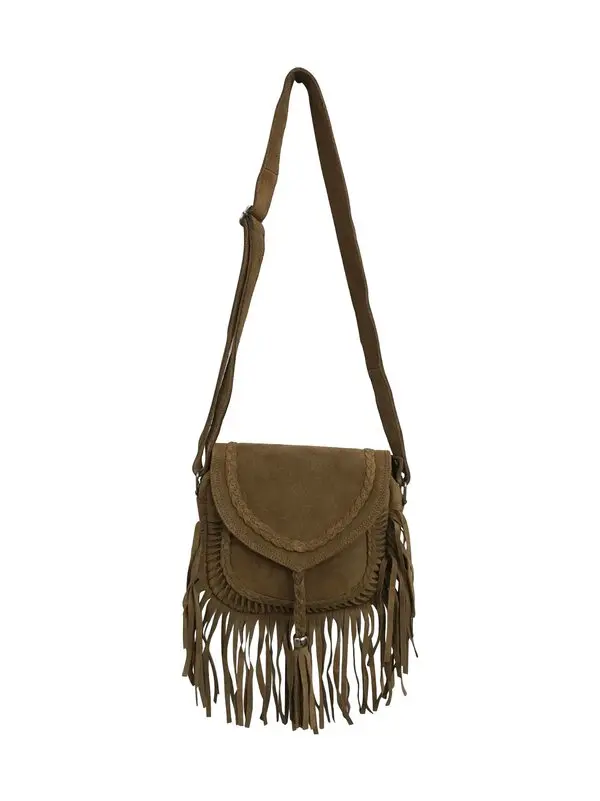 ZASTASTUDIO Banjara Suede Leather Crossbody Bag - Brown