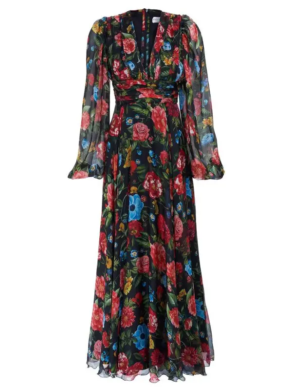 SOFIA TSERETELI Evening Dress In Silk Chiffon - Black
