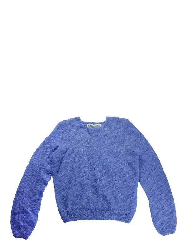 TRAMP IN DISGUISE Bleuet Mohair Jumper - Blue