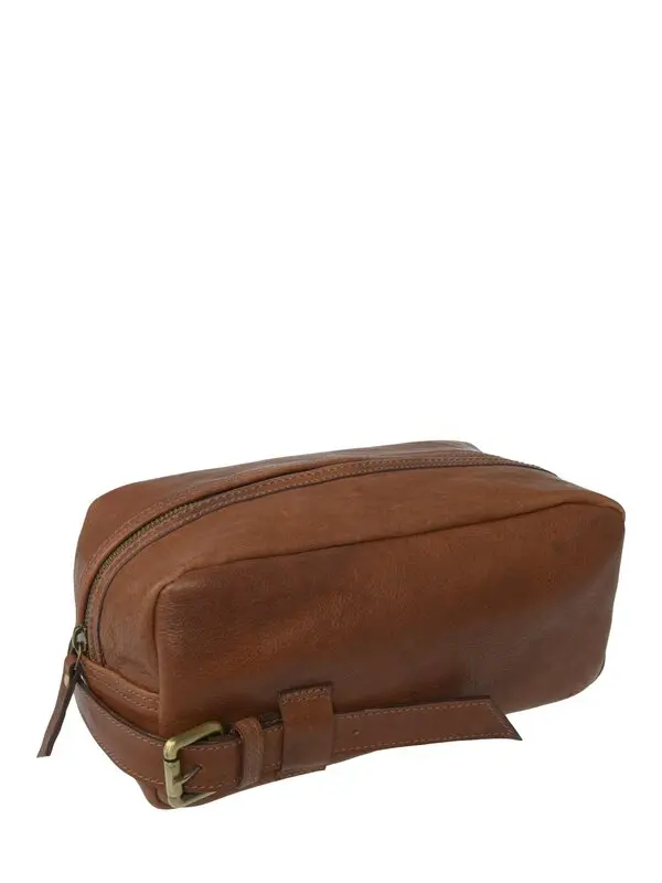 VIDA VIDA Wandering Soul Leather Wash Bag Buckle - Brown