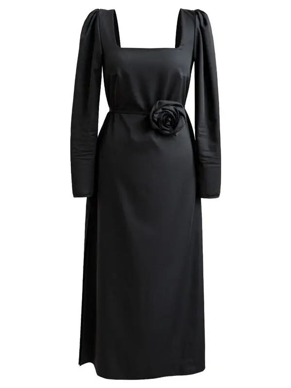 RAINSISTERS Backless Dress: Dark Muse - Black