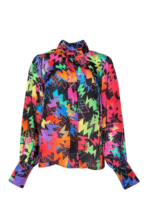 ANY OLD IRON Multicolor Zowie Necktie Shirt - Black