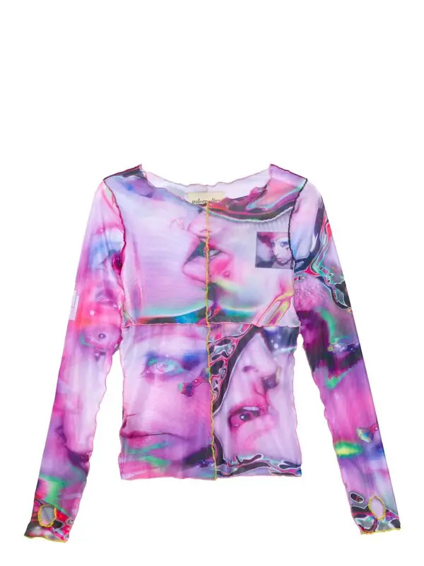 PALOMA LIRA Punk Three-way Mesh Top - Purple