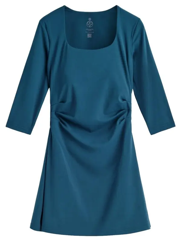 VICTORIA PAULSEN Bethany Long Sleeve Golf & Tennis Dress- Regular Length - Blue