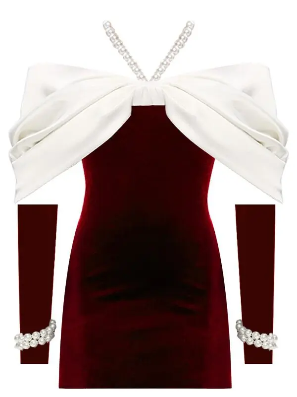 NUR KARAATA Lady Of Thrones Mini Dress - Red