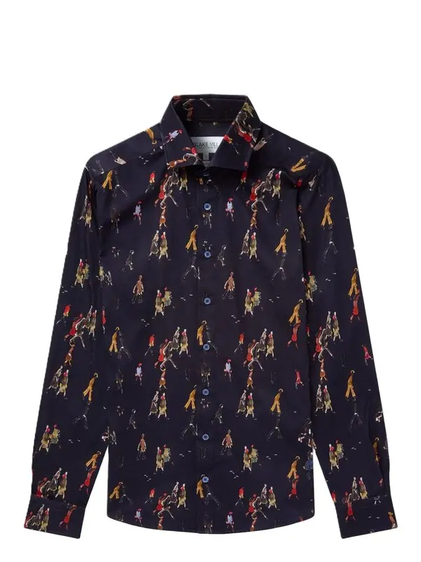 BLAKE MILL Lowry: Going To Work Shirt Navy - Blue