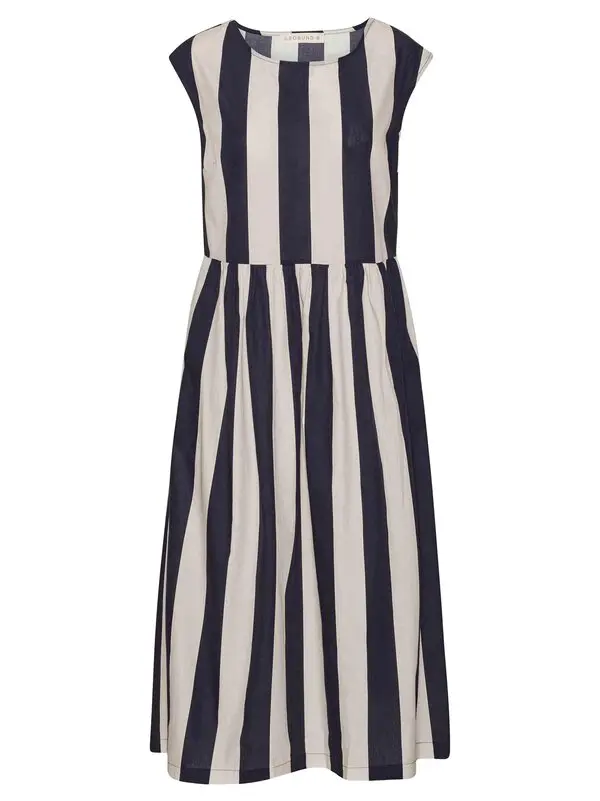 GROBUND Mathilde Dress The One With Canopy-stripes - Blue