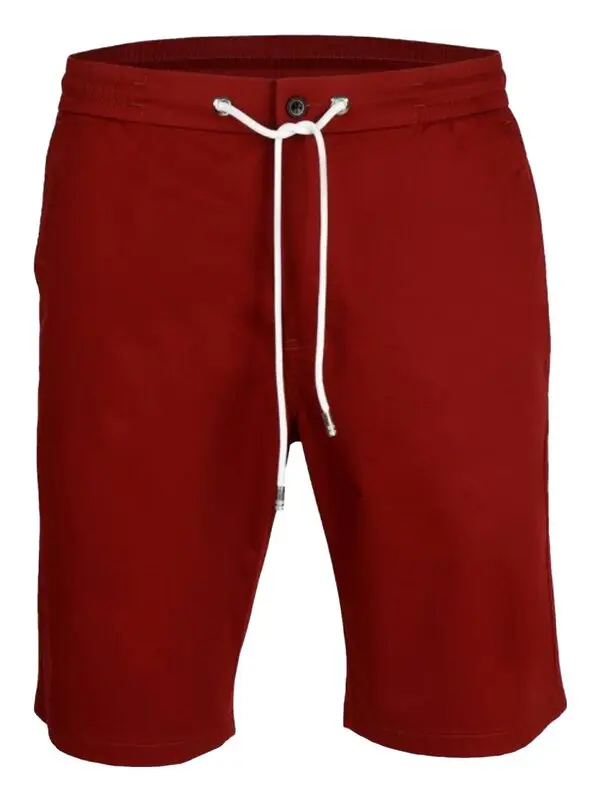 DAVID WEJ Plain Drawstring Shorts – Rust - Beige