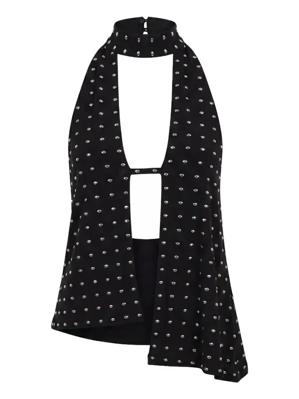 KHELA THE LABEL Keep Watching Top Studded - Black